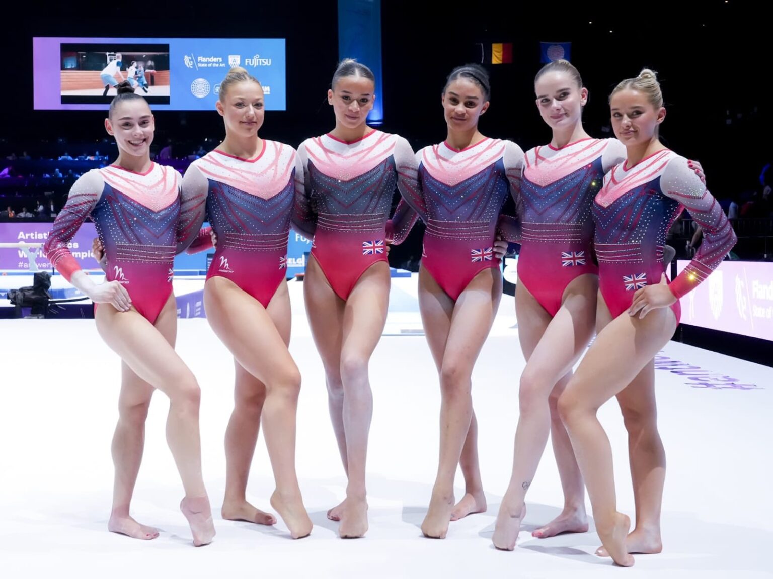 Ruby Evans and Poppy-Grace Stickler at the Artistic World Championships ...